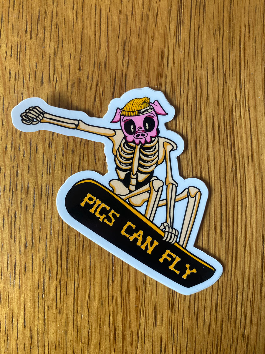 Pigs Can Fly Logo – Powder Pig Snow Brand